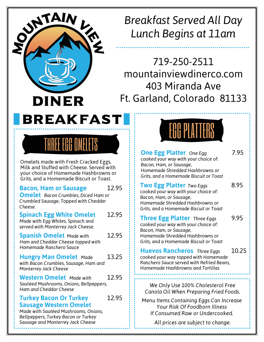 Breakfast – Mountain View Diner
